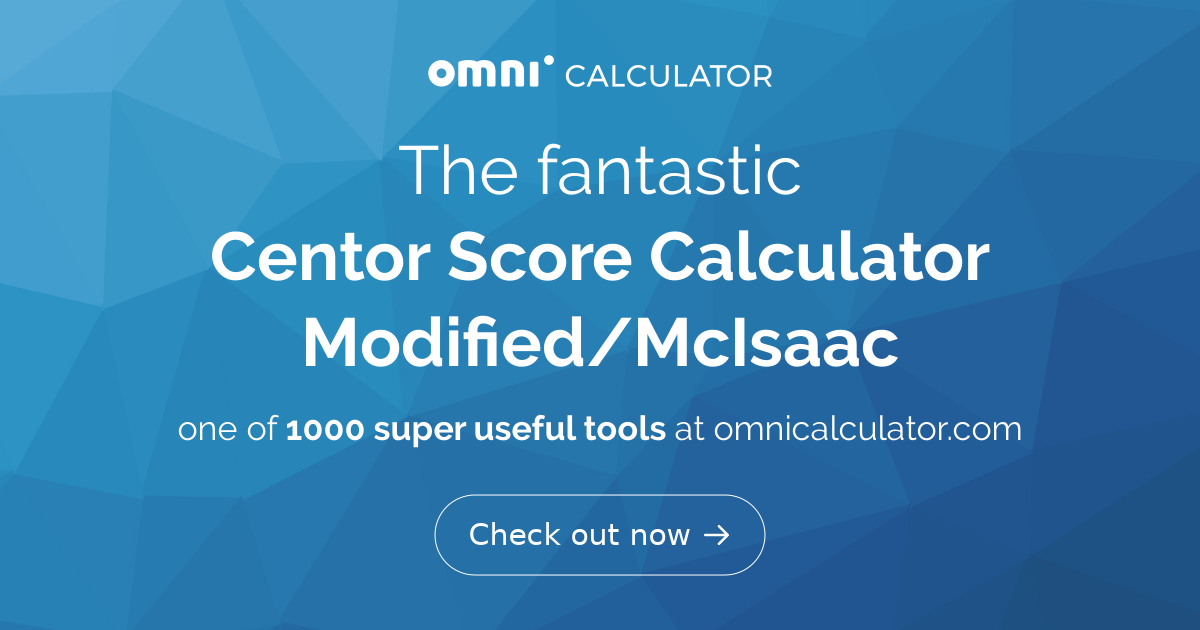 Centor Score Calculator | Centor Criteria - Omni