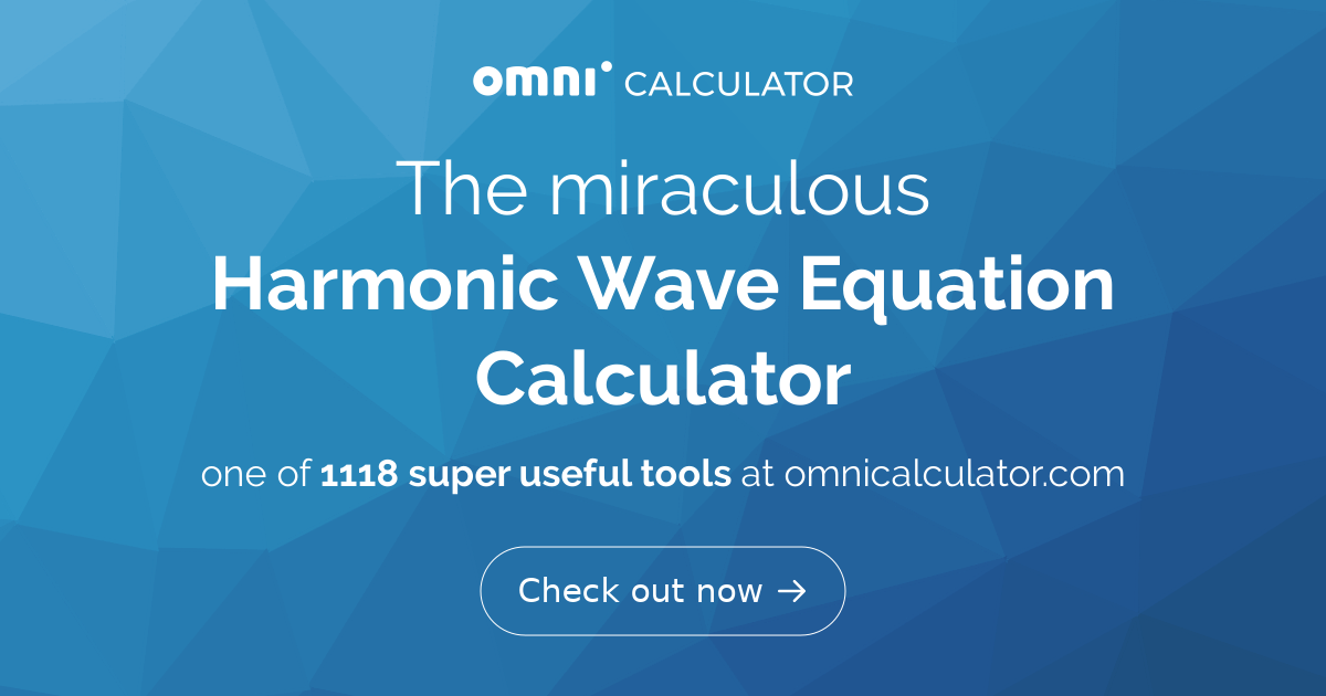 Harmonic Wave Equation Calculator