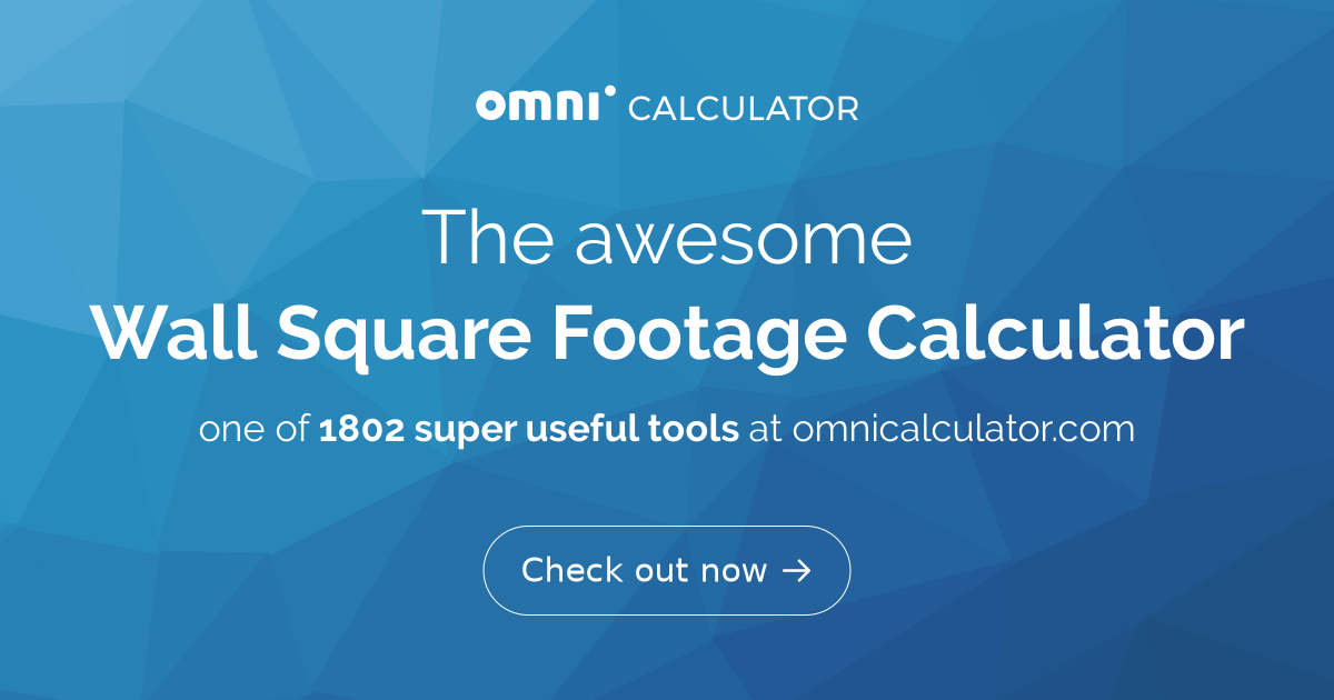 Wall Square Footage Calculator