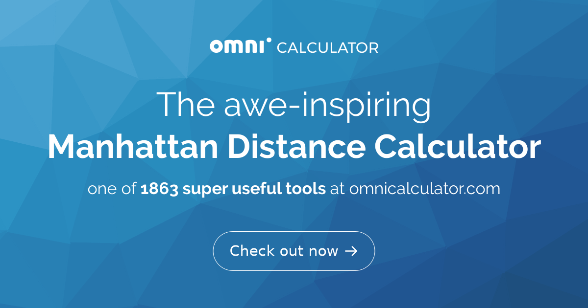 Manhattan Distance Calculator Calculate The Manhattan Distance 