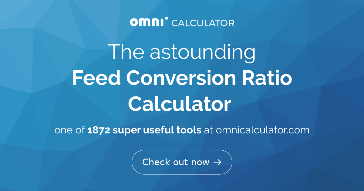 Feed Conversion Ratio Calculator | FCR