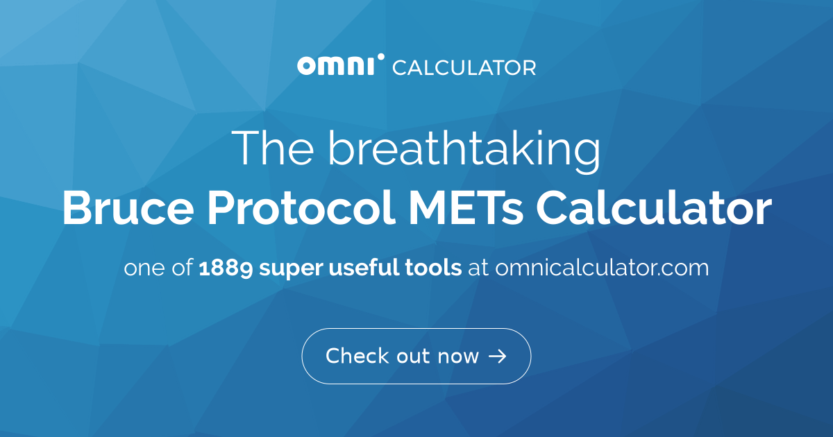 Bruce Protocol METs Calculator