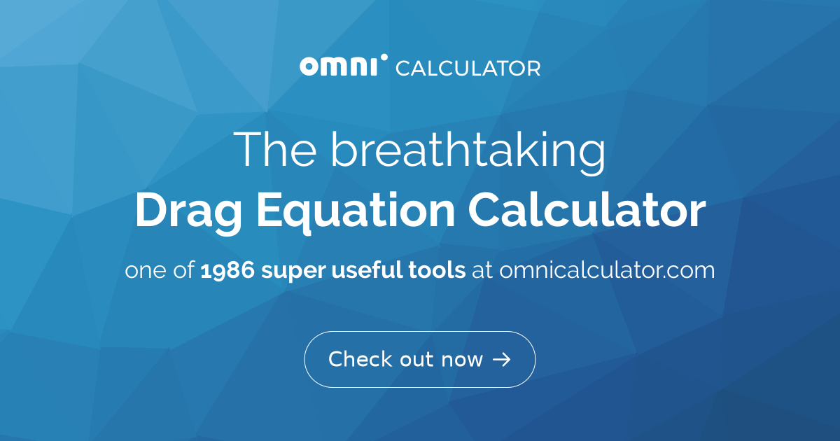 Drag Equation Calculator