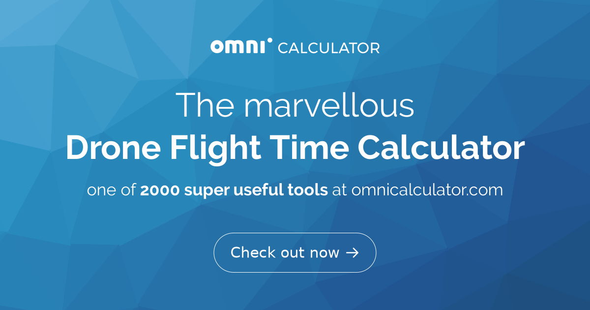 Drone Flight Time Calculator