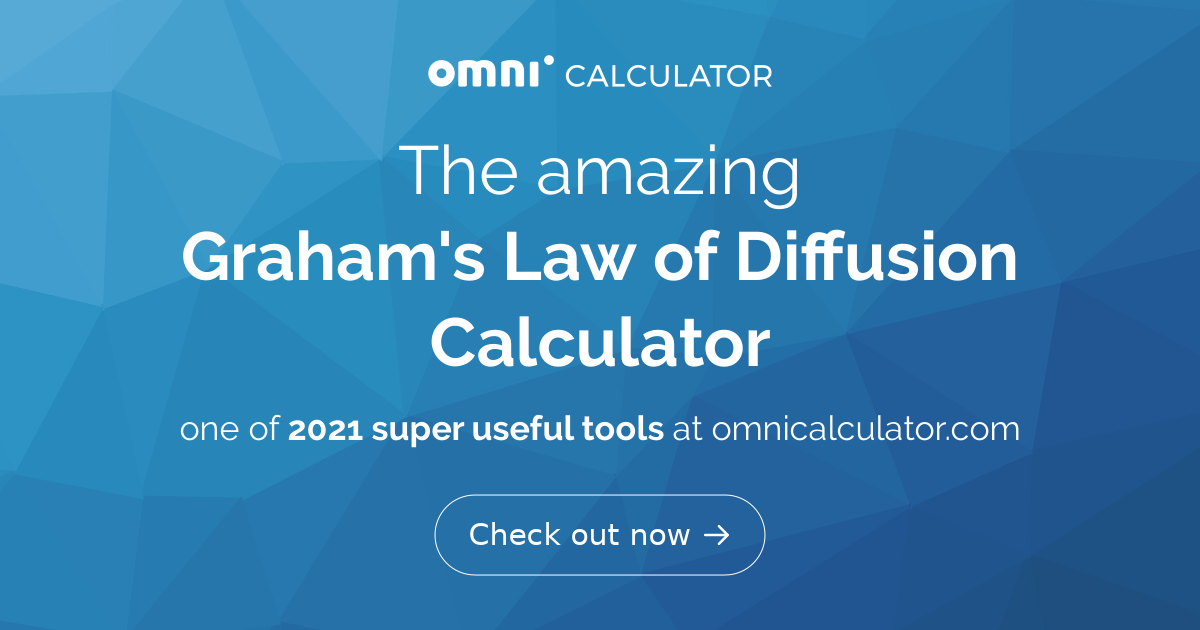 Graham's Law of Diffusion Calculator
