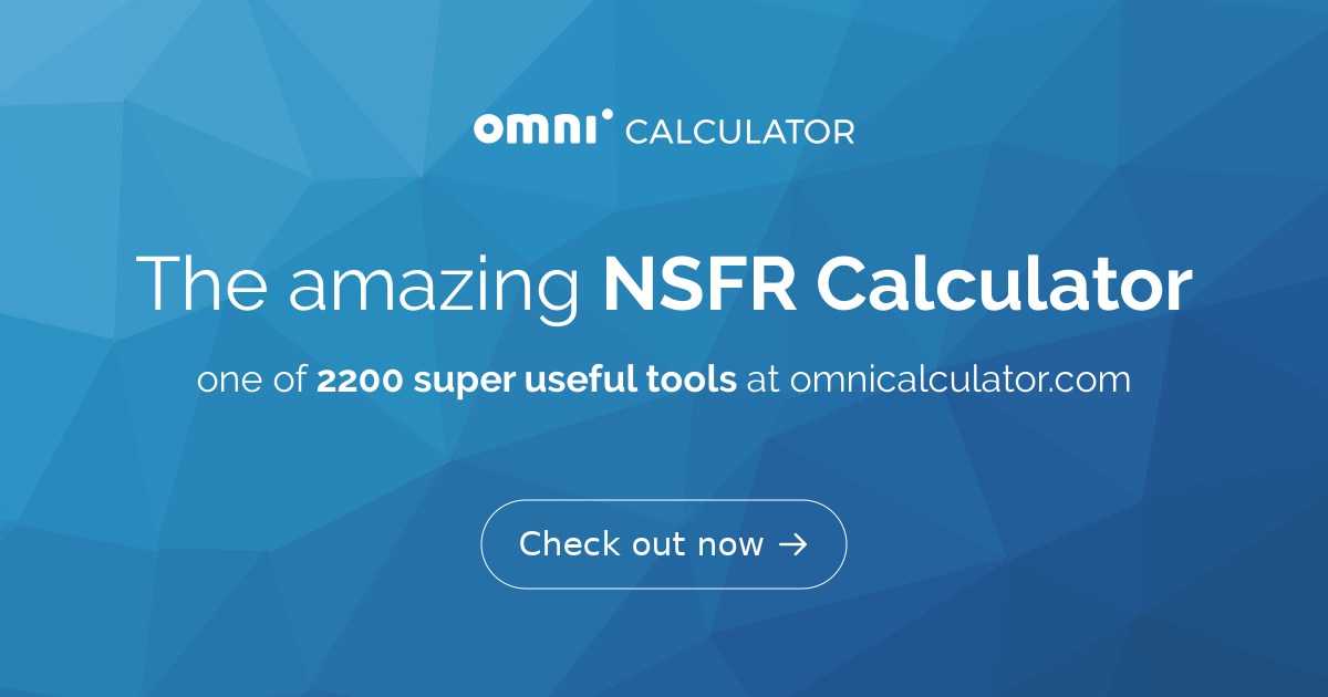 NSFR Calculator | Net Stable Funding Ratio