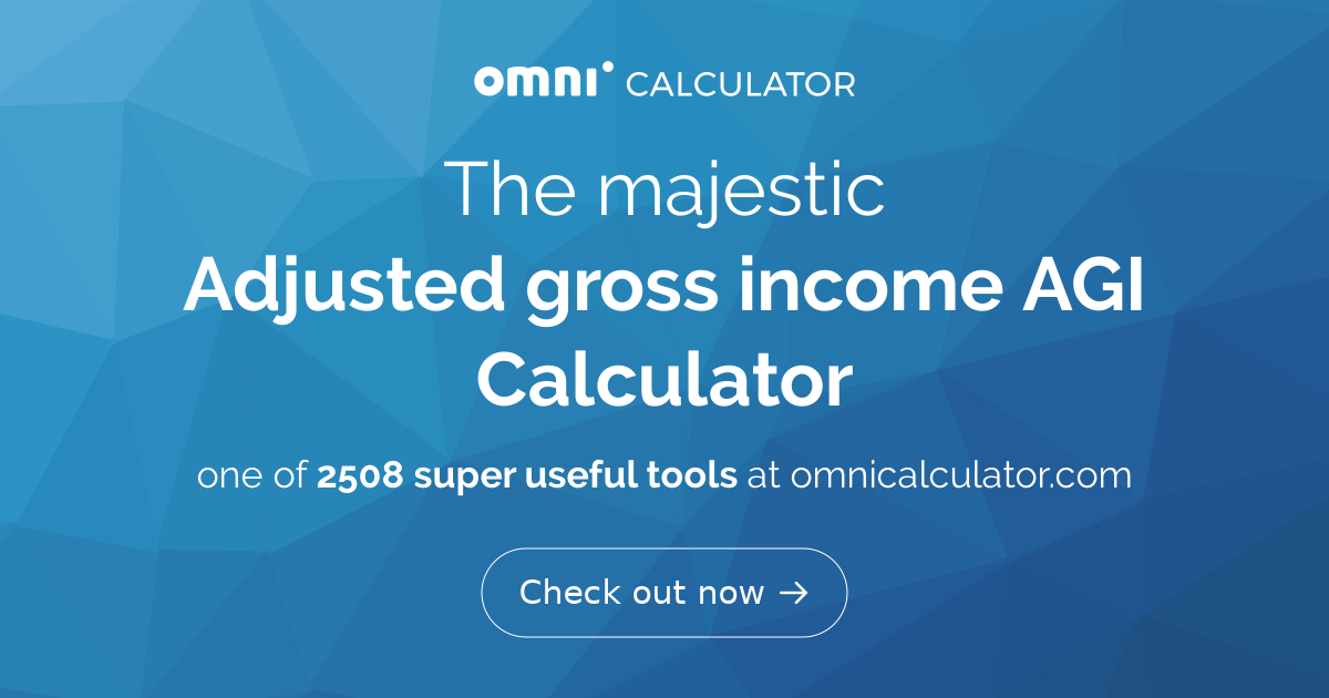 AGI Calculator | Adjusted gross income calculator