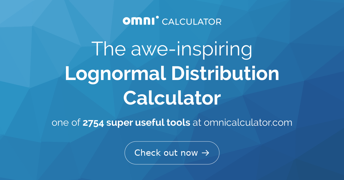 Lognormal Distribution Calculator