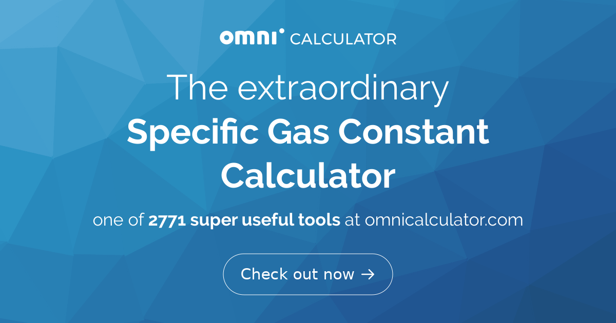 Specific Gas Constant Calculator