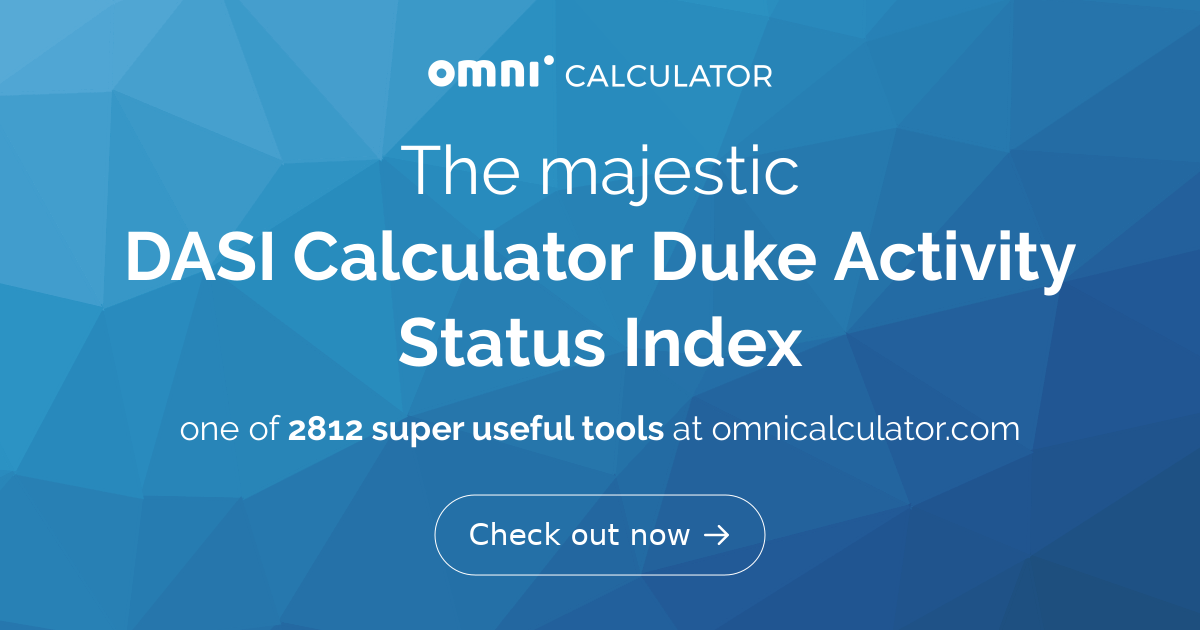 DASI Calculator (Duke Activity Status Index)