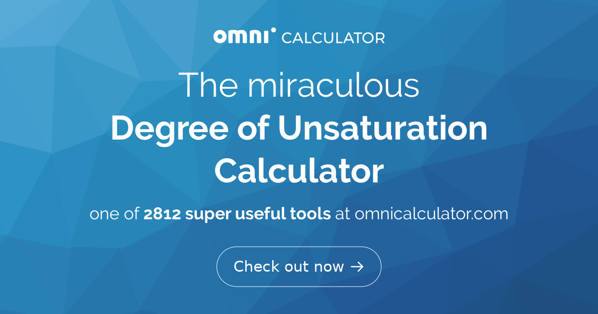 Degree of Unsaturation Calculator