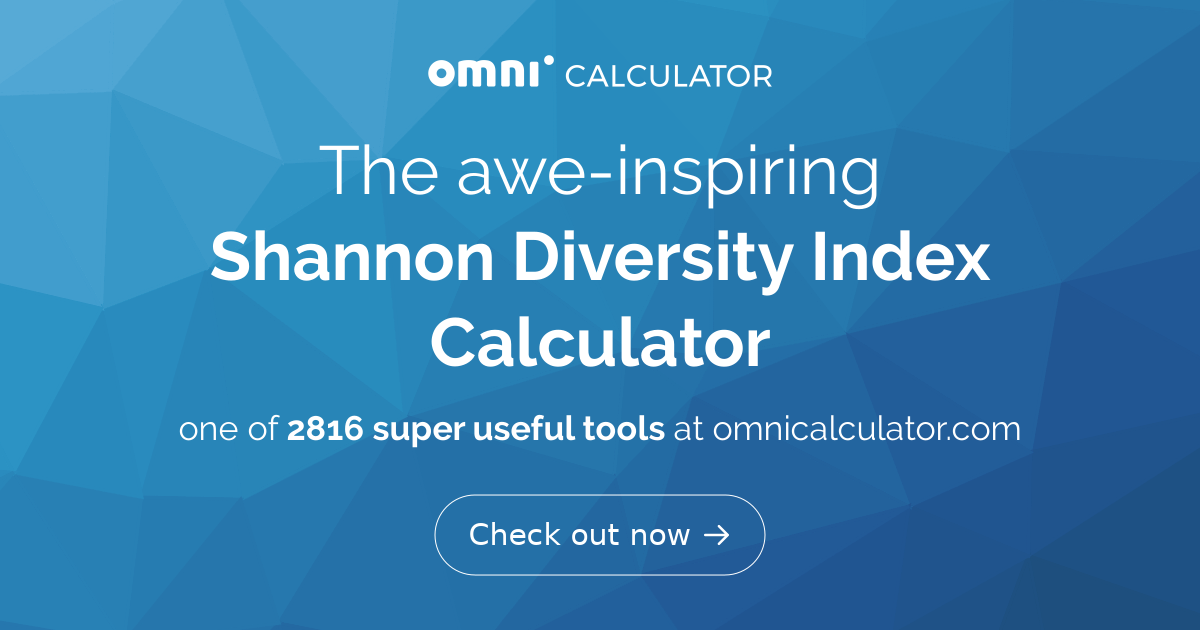 Shannon Diversity Index Calculator