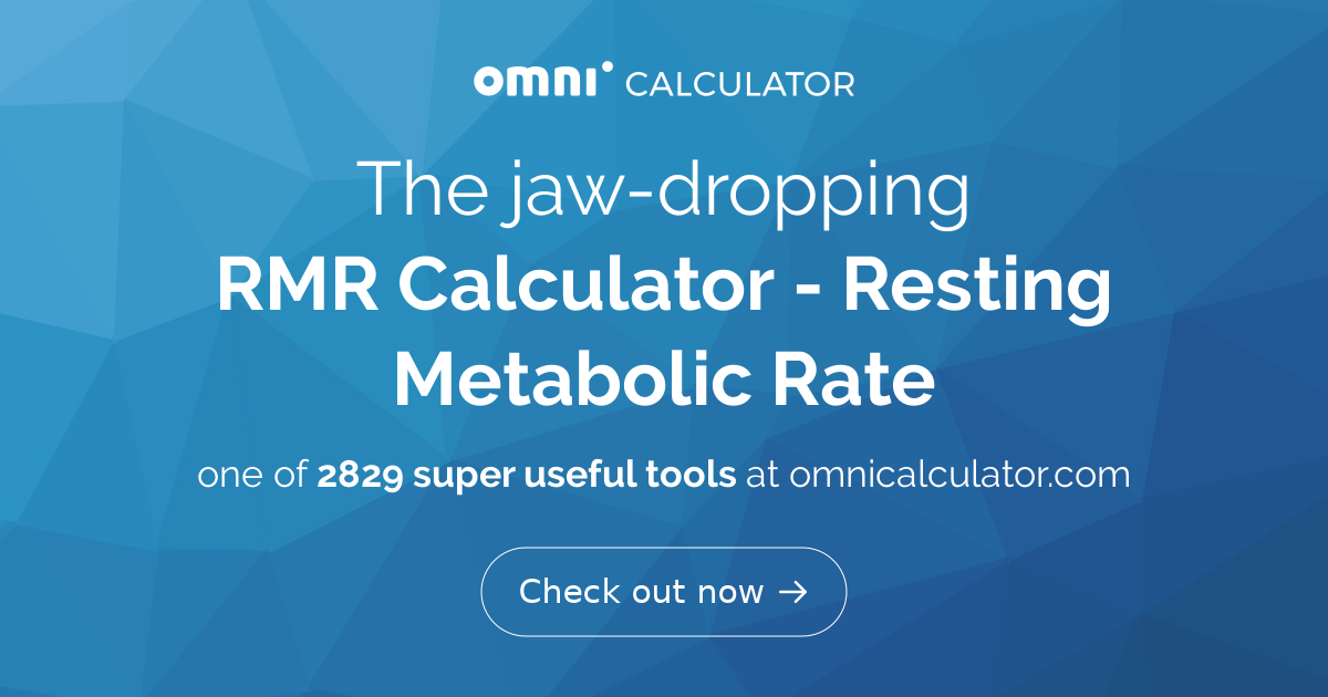 RMR Calculator | Resting Metabolic Rate Calculator