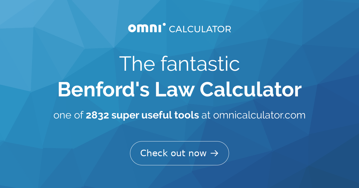 Benford's Law Calculator
