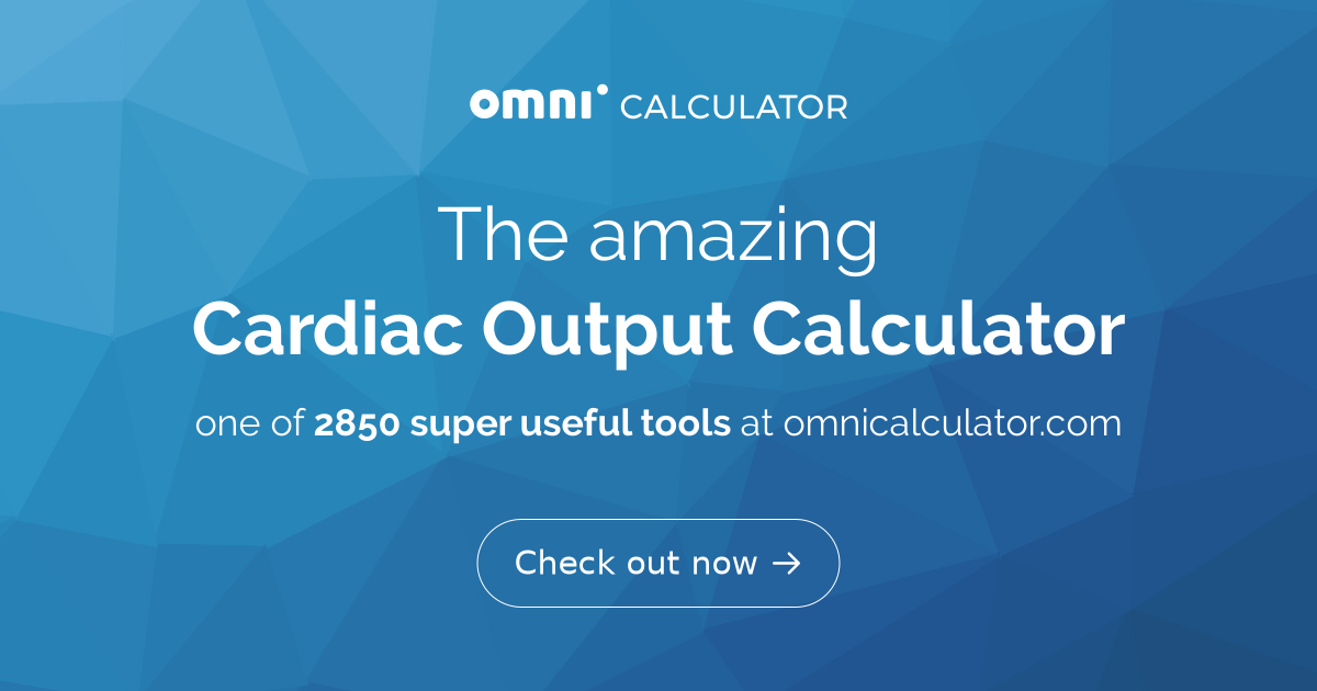 Cardiac Output Calculator
