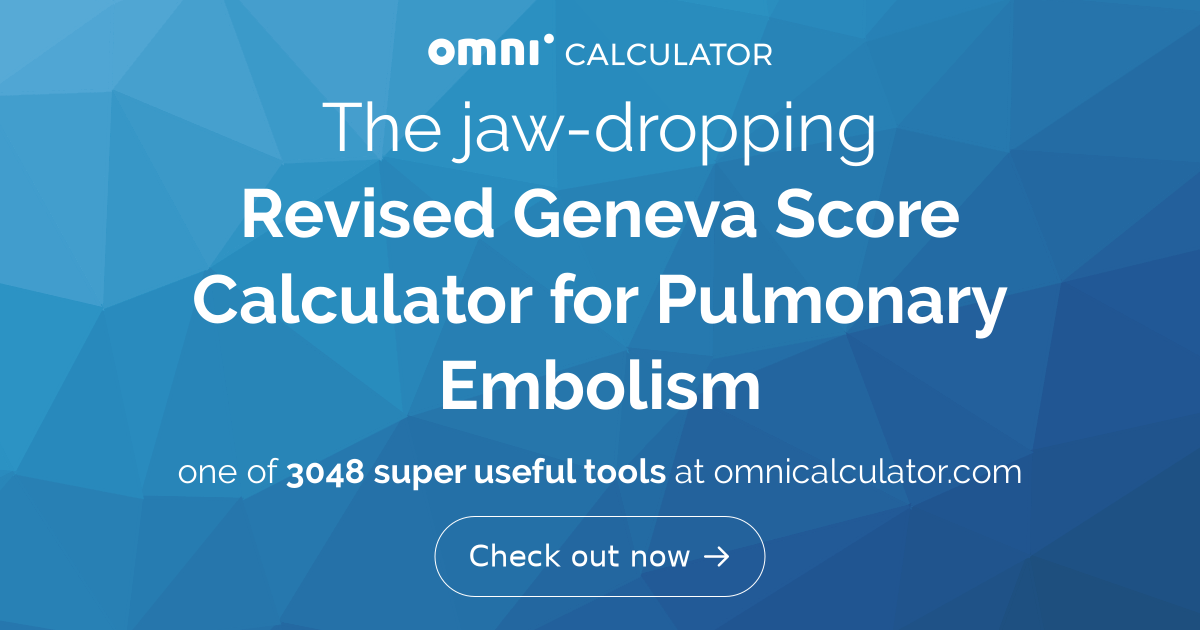 Revised Geneva Score Calculator