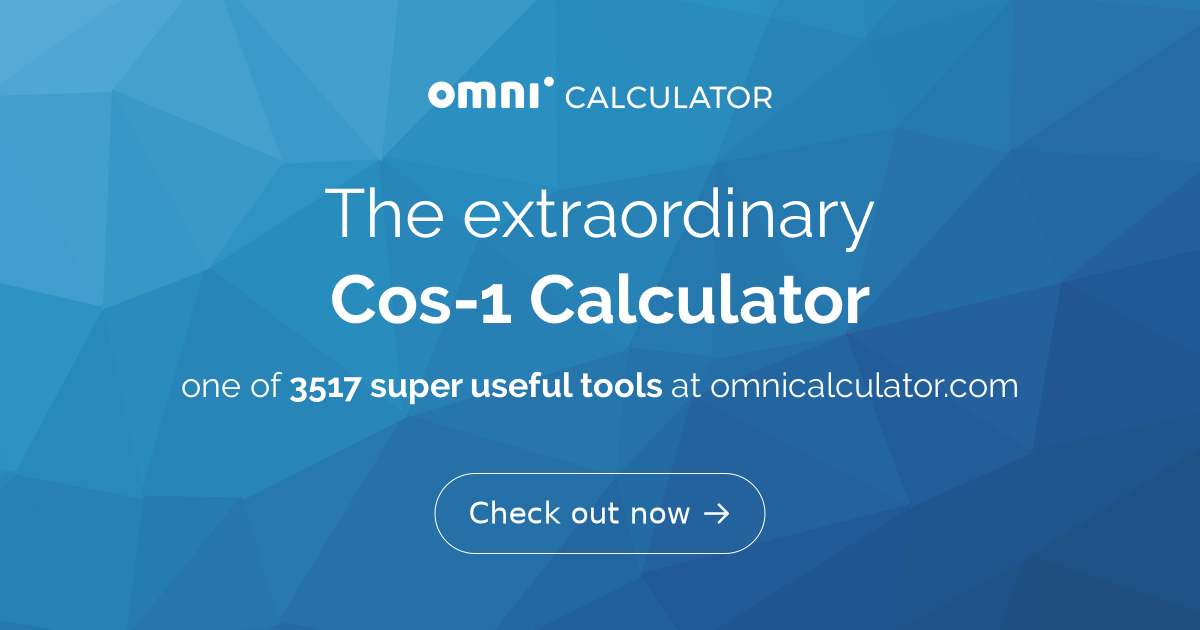 Cos-1 Calculator
