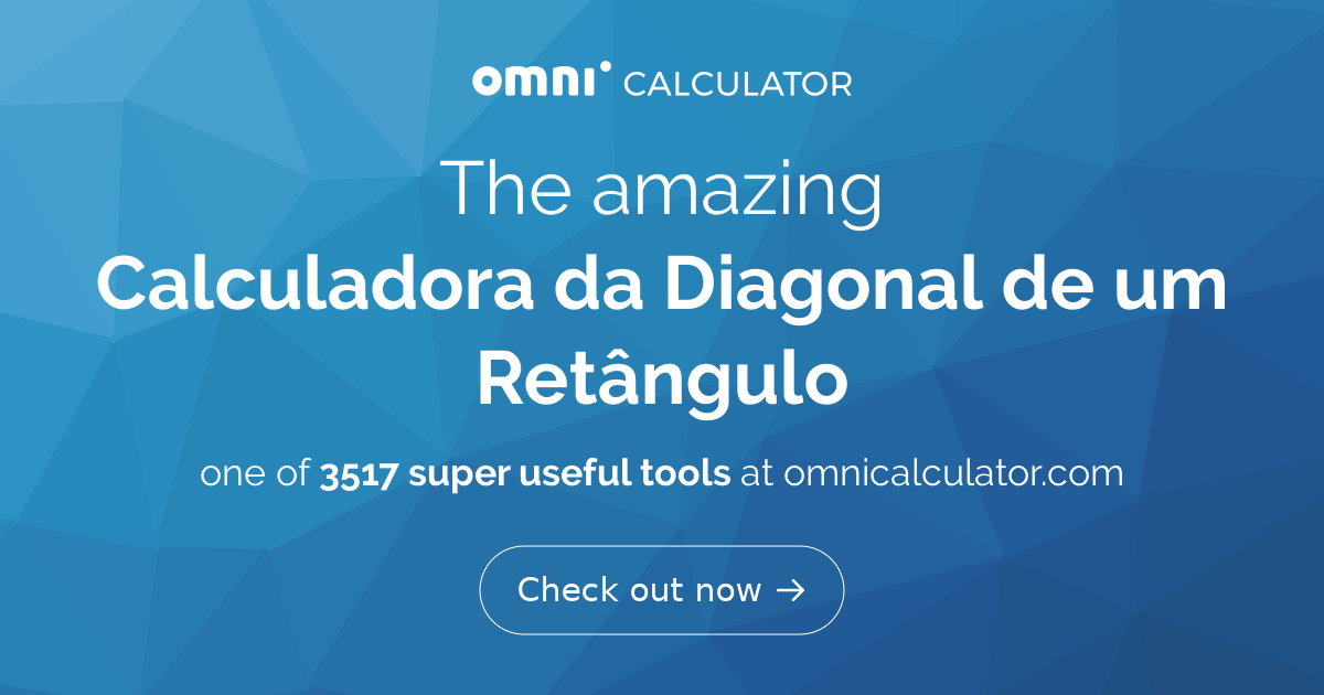 Diagonal de um retângulo Calculadora | Fórmula