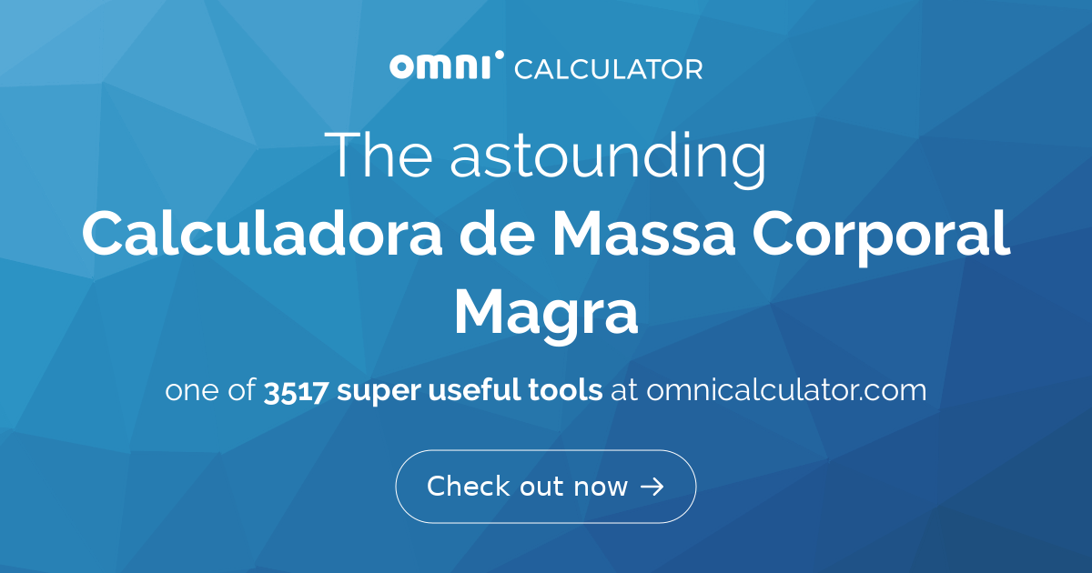 Calculadora de Massa Corporal Magra