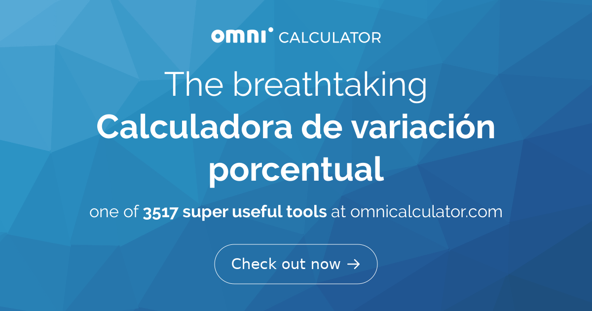 Calculadora de variación porcentual