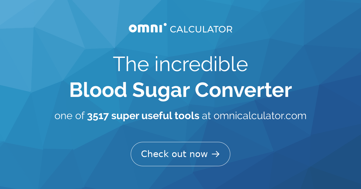 Blood Sugar Converter- Convert Glucose Units
