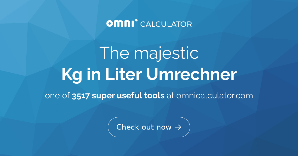 Kg In Liter Umrechner kg-in-liter-umrechner