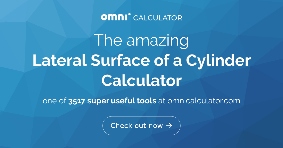 Lateral Surface of a Cylinder Calculator