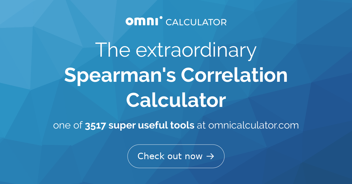Spearman's Correlation Calculator