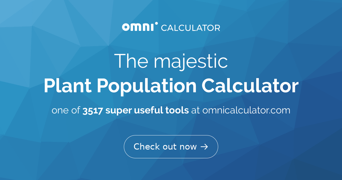 Plant Population Calculator