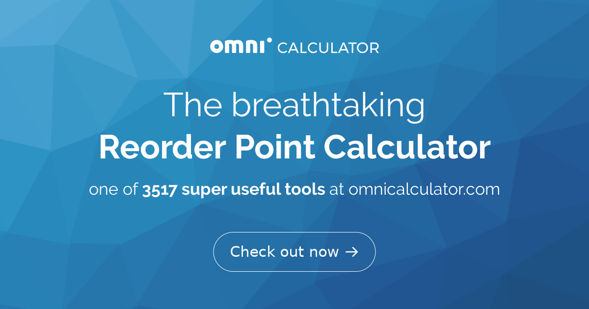 Reorder Point Calculator