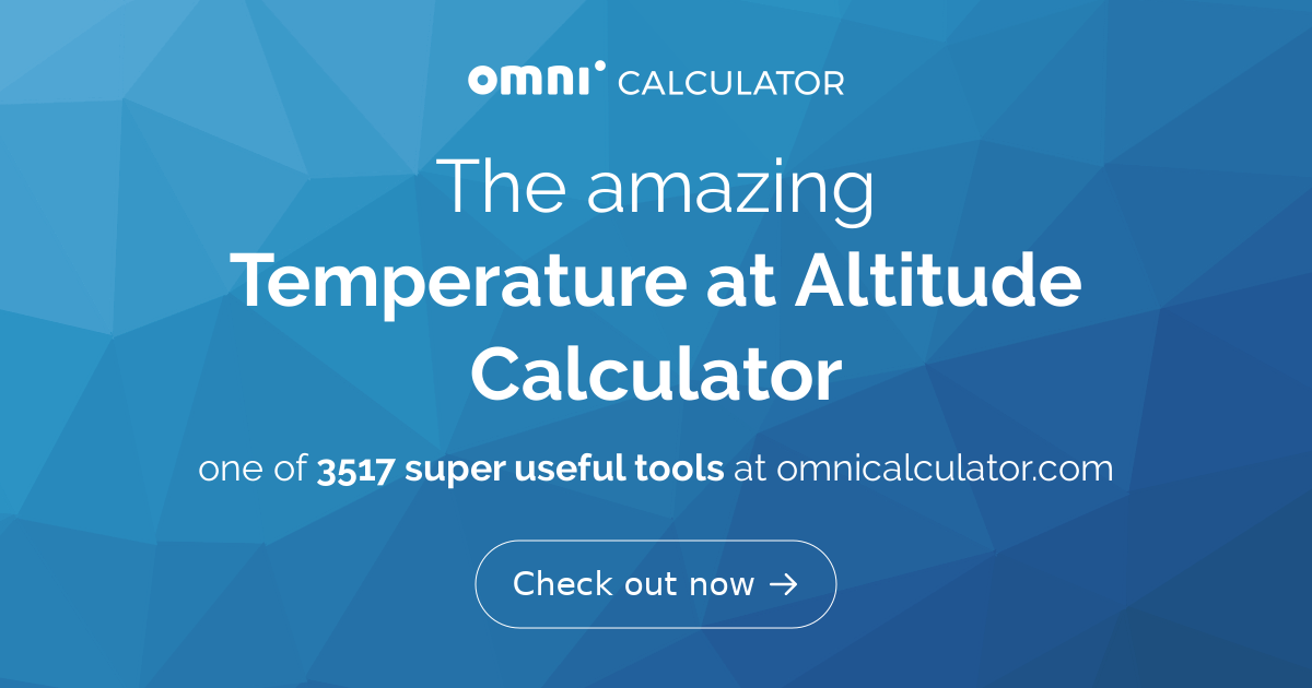 Temperature at Altitude Calculator