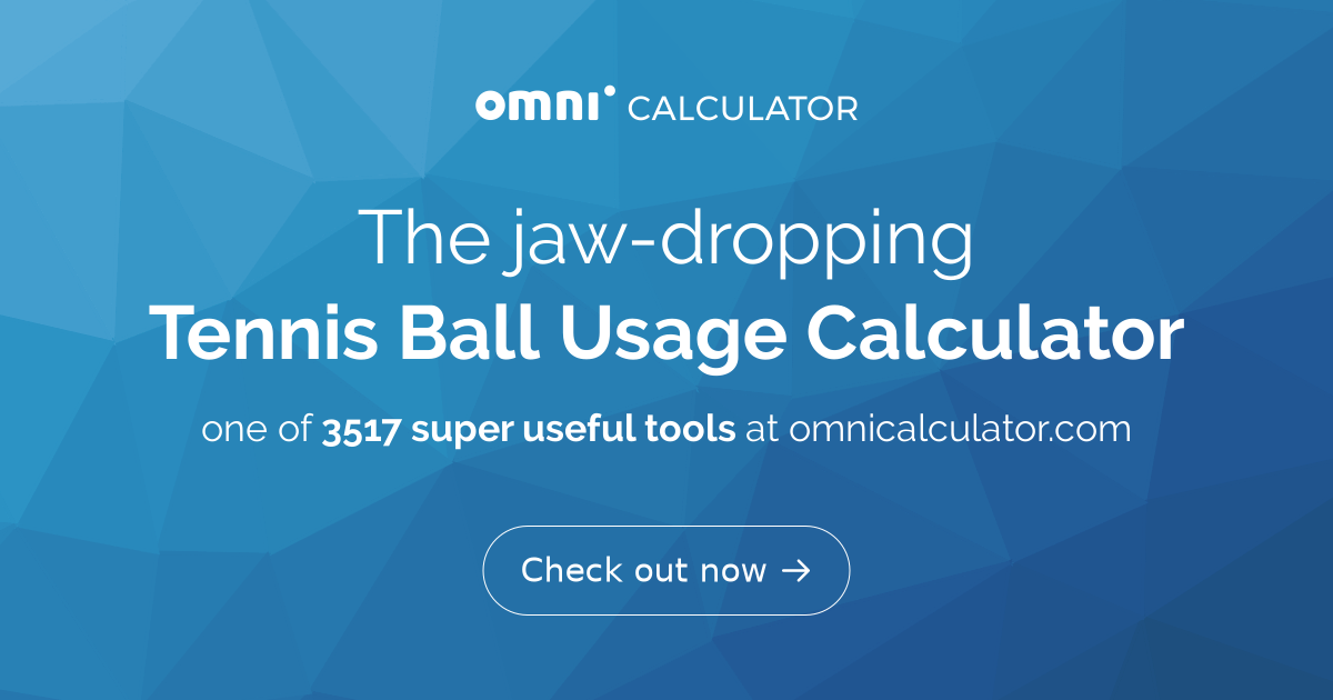 Tennis Ball Usage Calculator