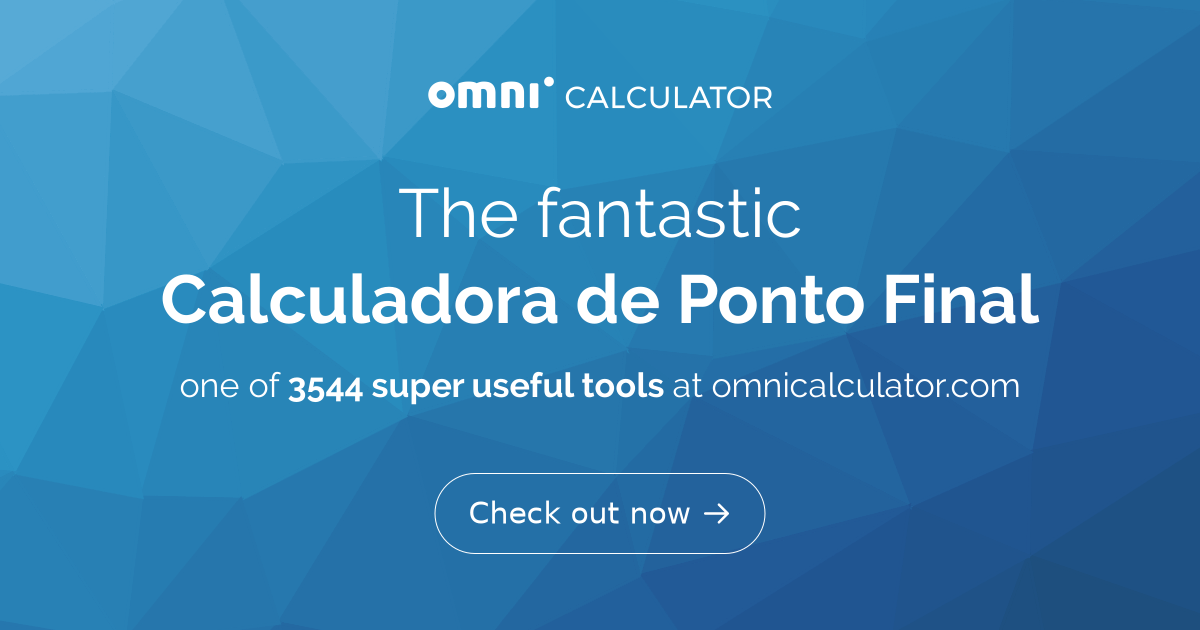 Calculadora de Ponto Final