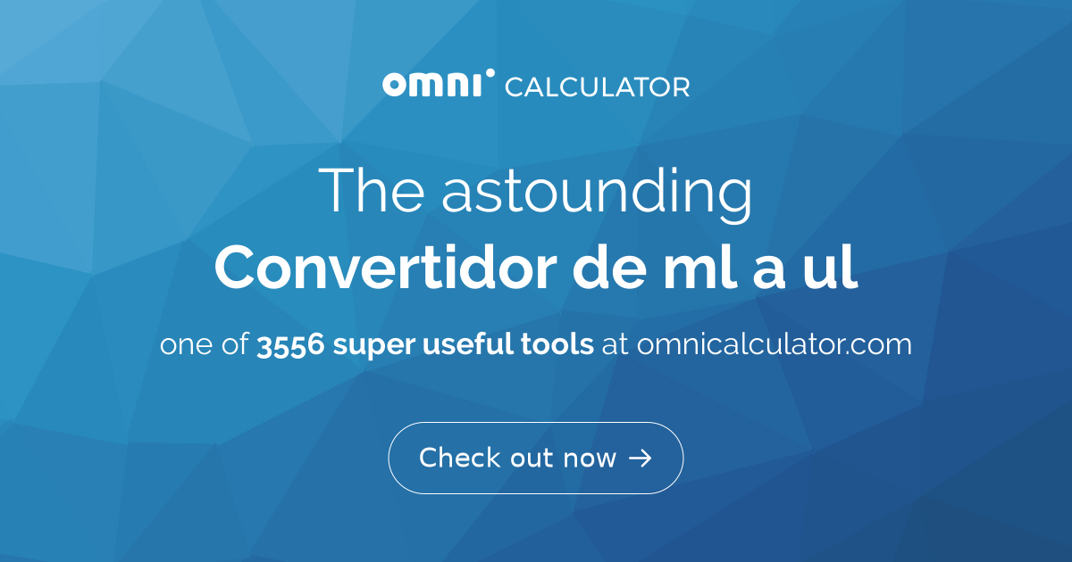 Convertidor de ml a ul (mililitros a microlitros)