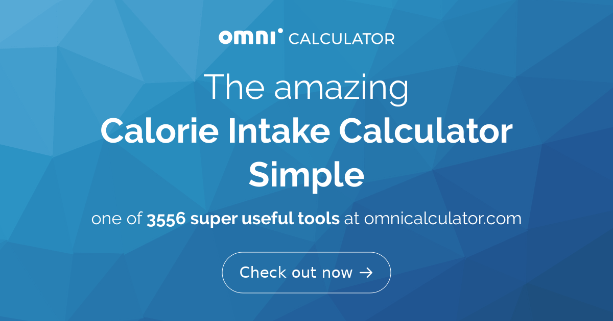 Calorie Intake Calculator (Simple)