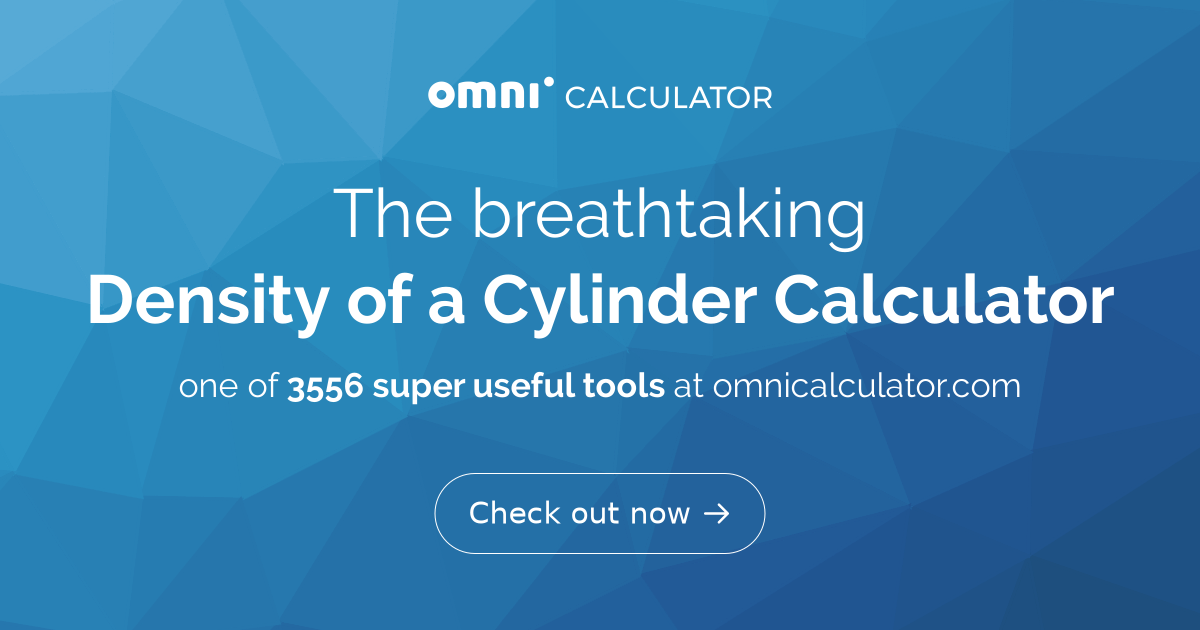 Density of a Cylinder Calculator