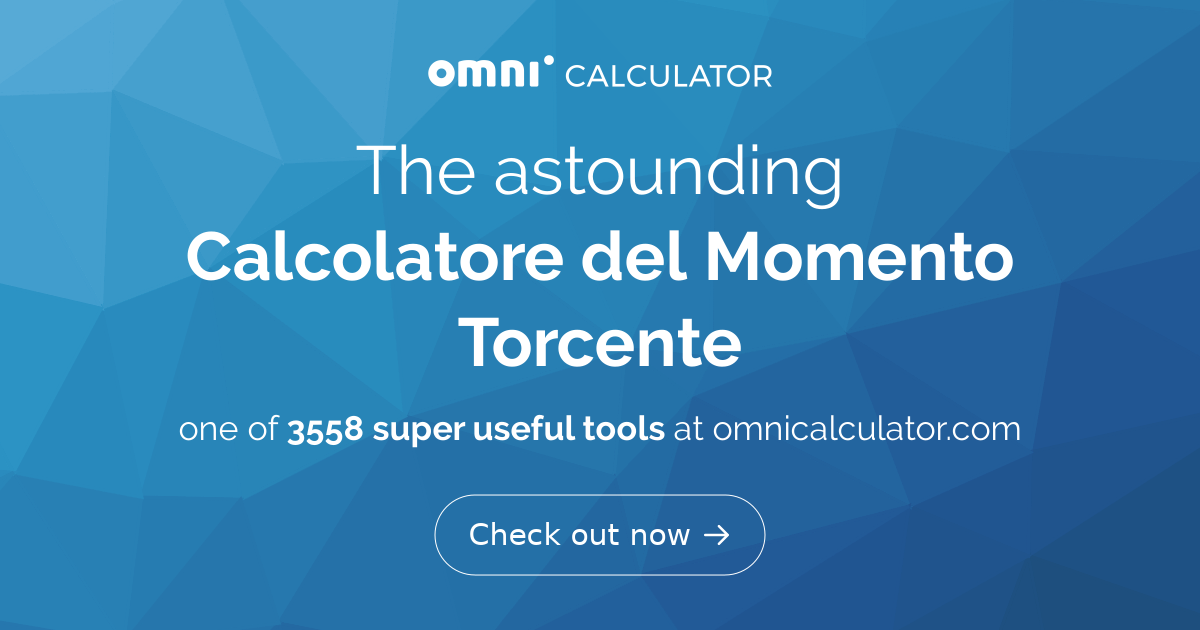 Calcolatore del Momento Torcente