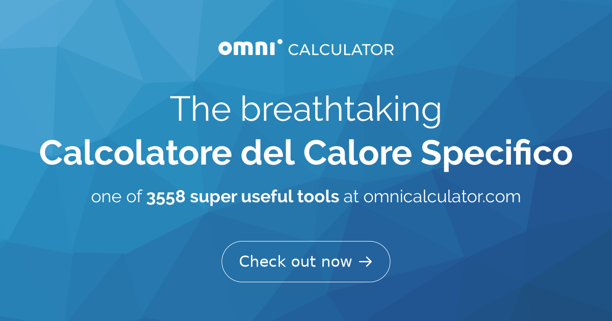 Calcolatore del Calore Specifico
