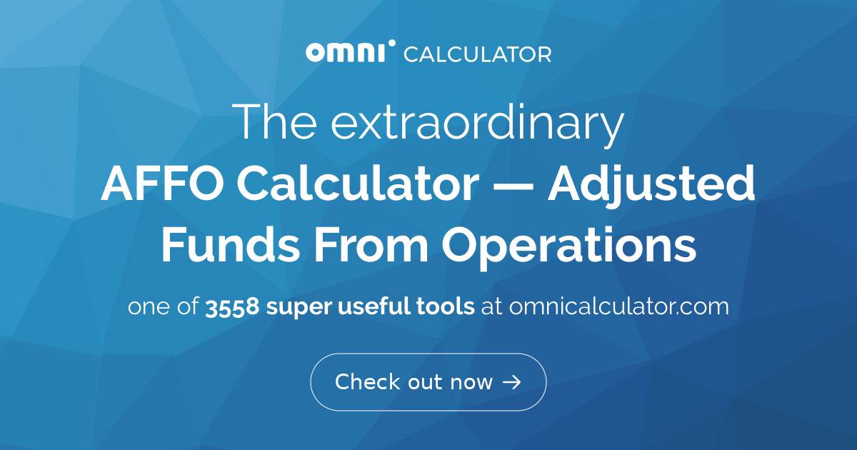AFFO Calculator | Adjusted FFO