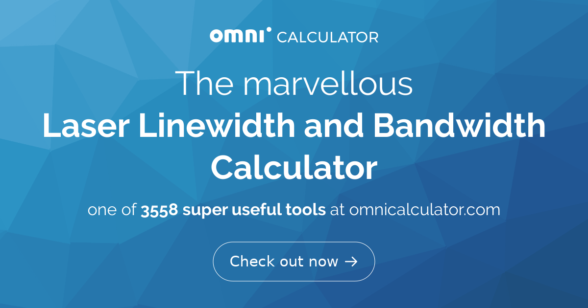 Laser Linewidth and Bandwidth Calculator