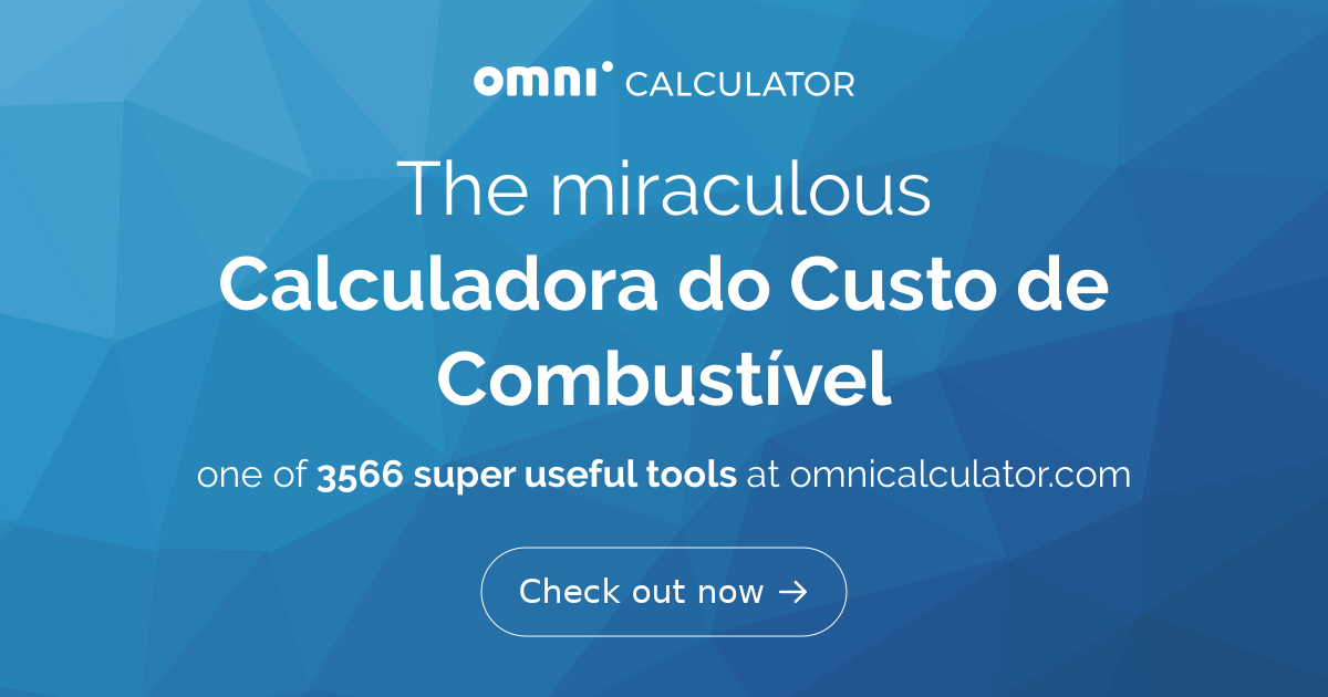 Calculadora do Custo de Combustível