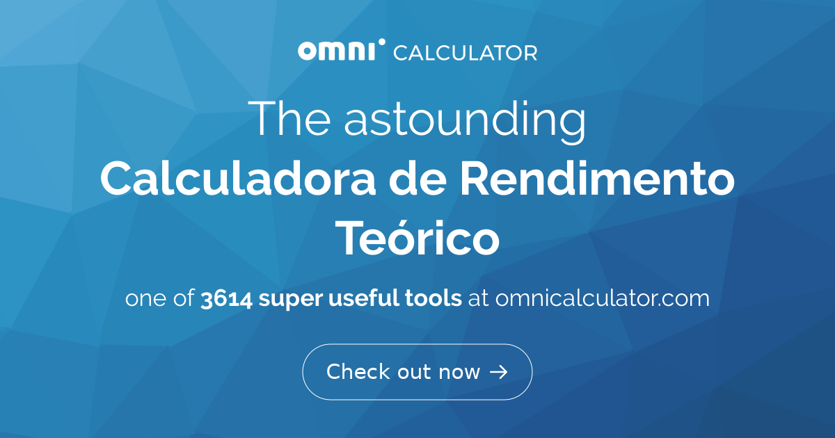 Calculadora de Rendimento Teórico