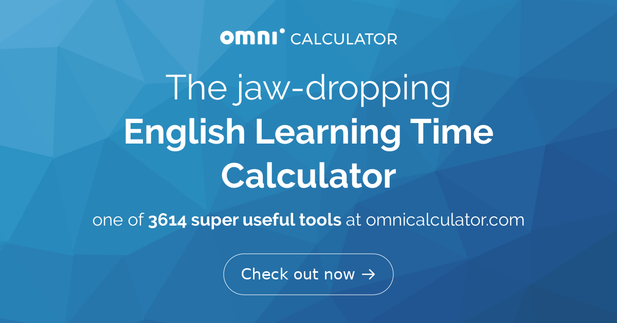 English Learning Time Calculator