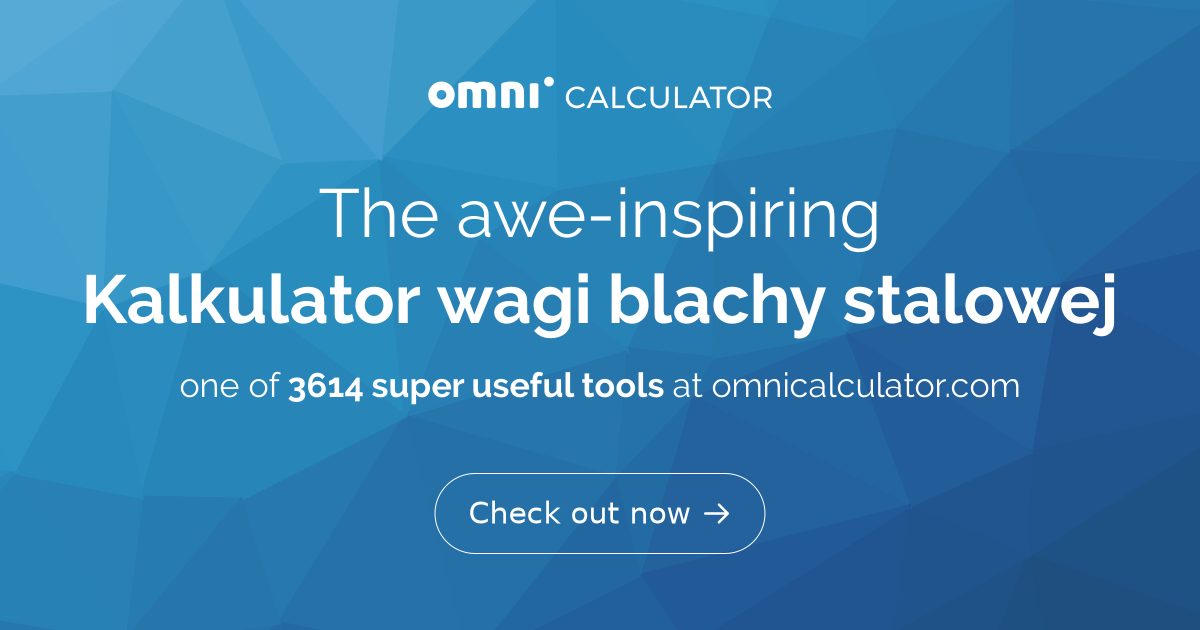 Kalkulator wagi blachy stalowej
