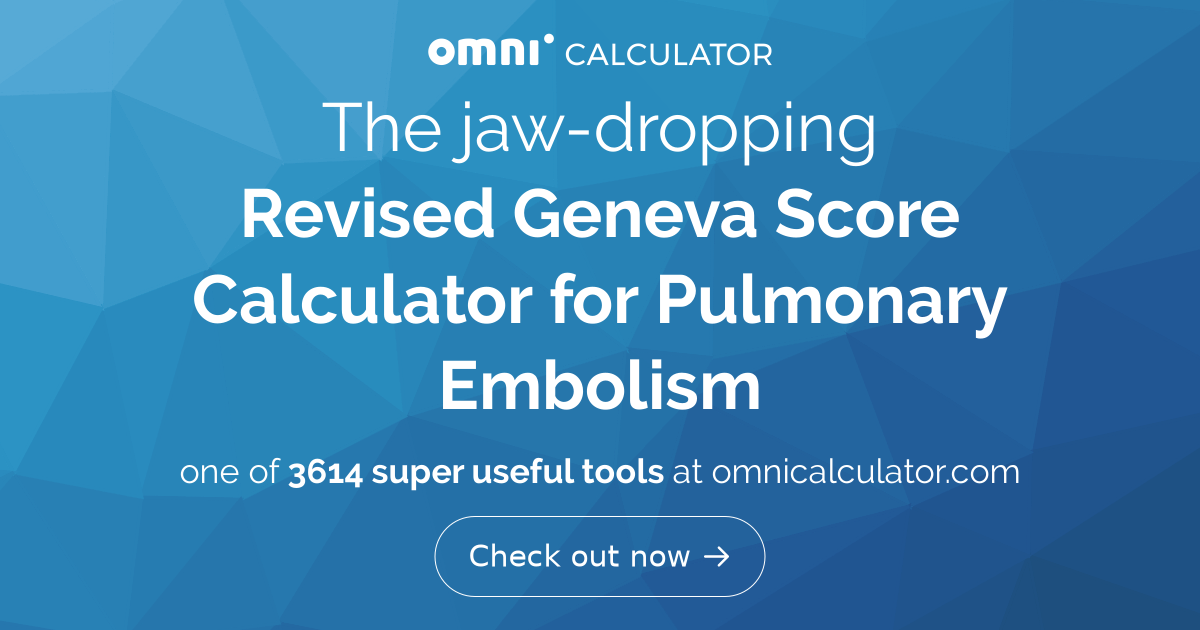 Revised Geneva Score Calculator
