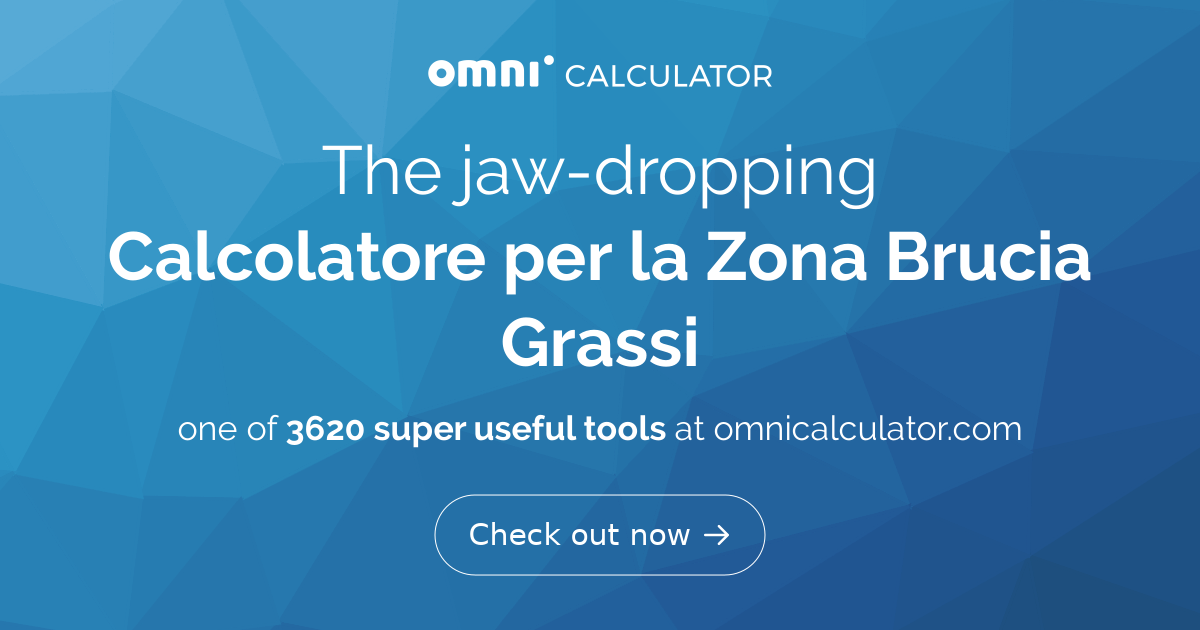 Calcolatore per la Zona Brucia Grassi | Come Bruciare Grassi?