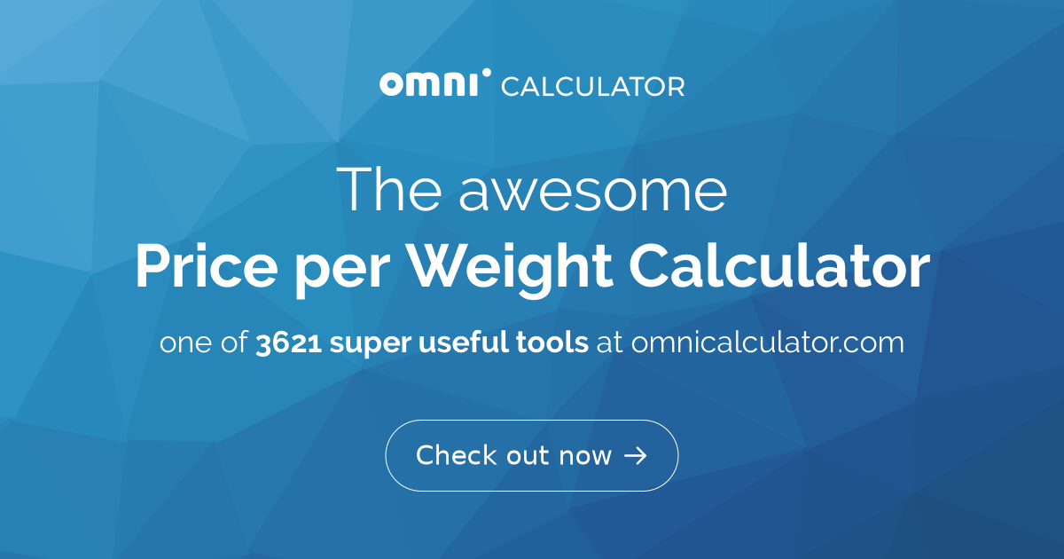 Price per Weight Calculator