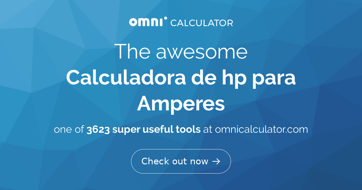 Calculadora de hp para Amperes