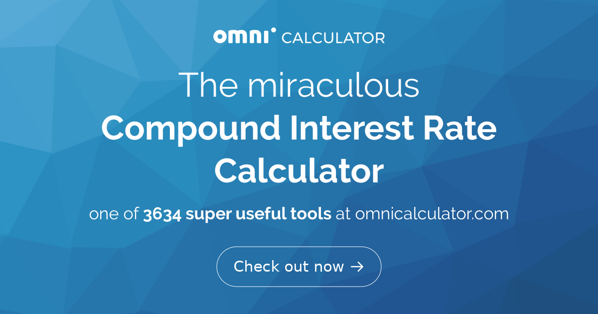 Compound Interest Rate Calculator