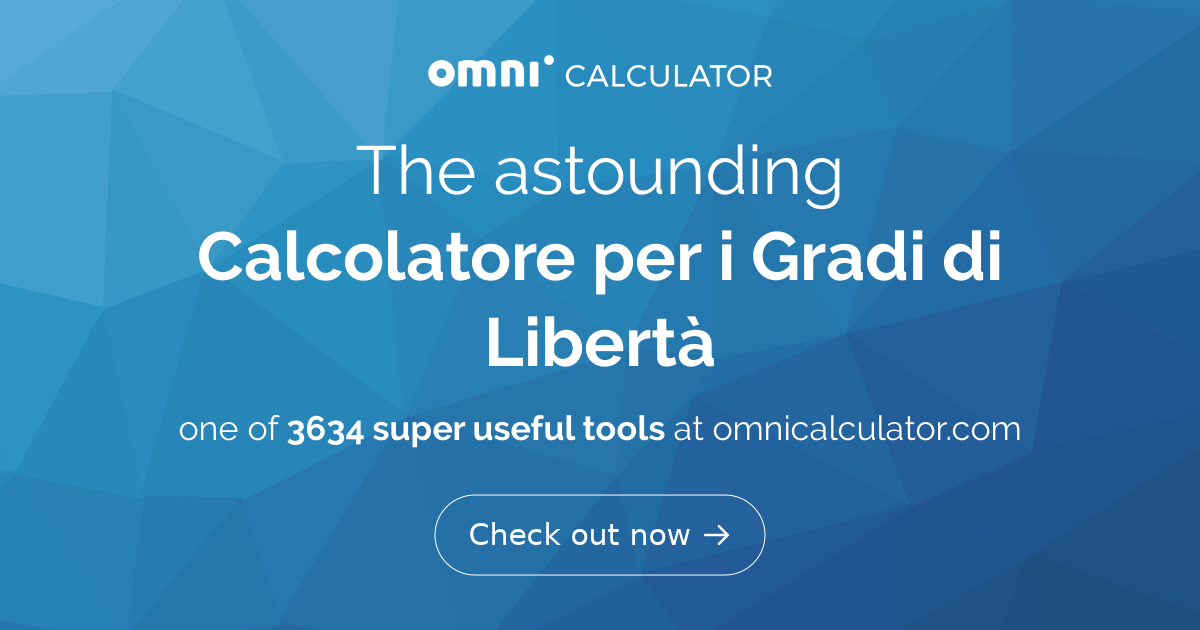 Calcolatore per i Gradi di Libertà